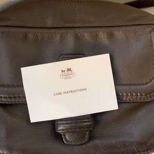 Coach | Bags | Coach Brown Leather Crossbody Bag With Care Instructions ...